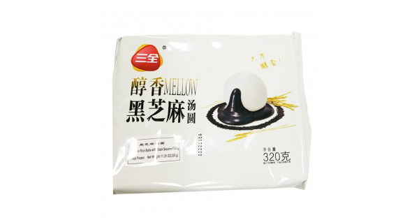 SanQuan Synear Rice Ball with Sesame / 三全醇香黑芝麻汤圆 - 320g