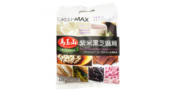 GreenMax Purple Rice&Black Sesame Cereal / 马玉山紫米黑芝麻糊 - 14*30 g